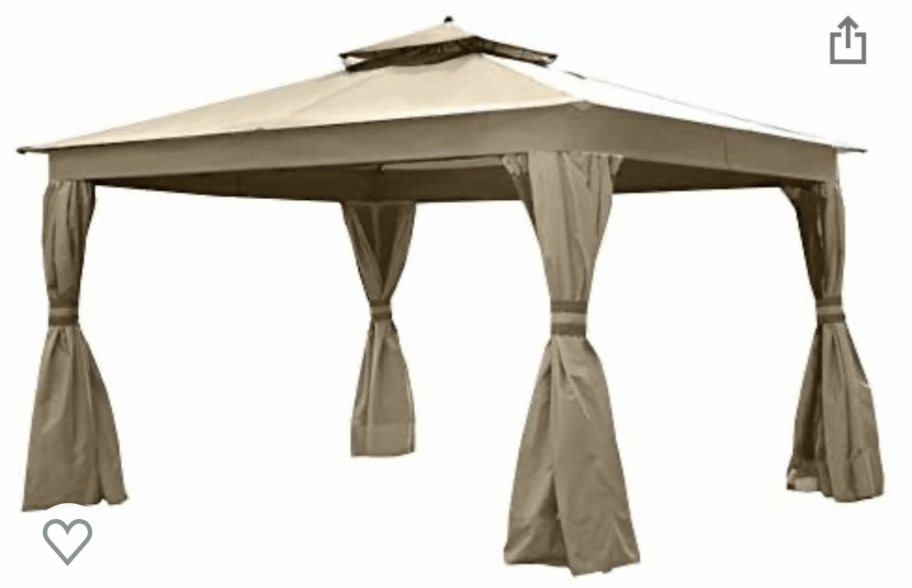 Allen Roth Finial Gazebo Curatin Set - Standard 350 - Beige Model L ...