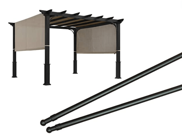 Length Adjustable Weight Rods/Pull Tubes for Pergola Canopy (2 Rods ...