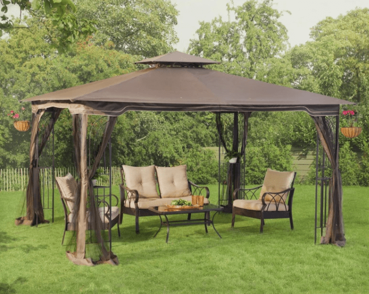 light brown replacement Mosquito Netting For Regent Gazebo (10x12 FT) L ...