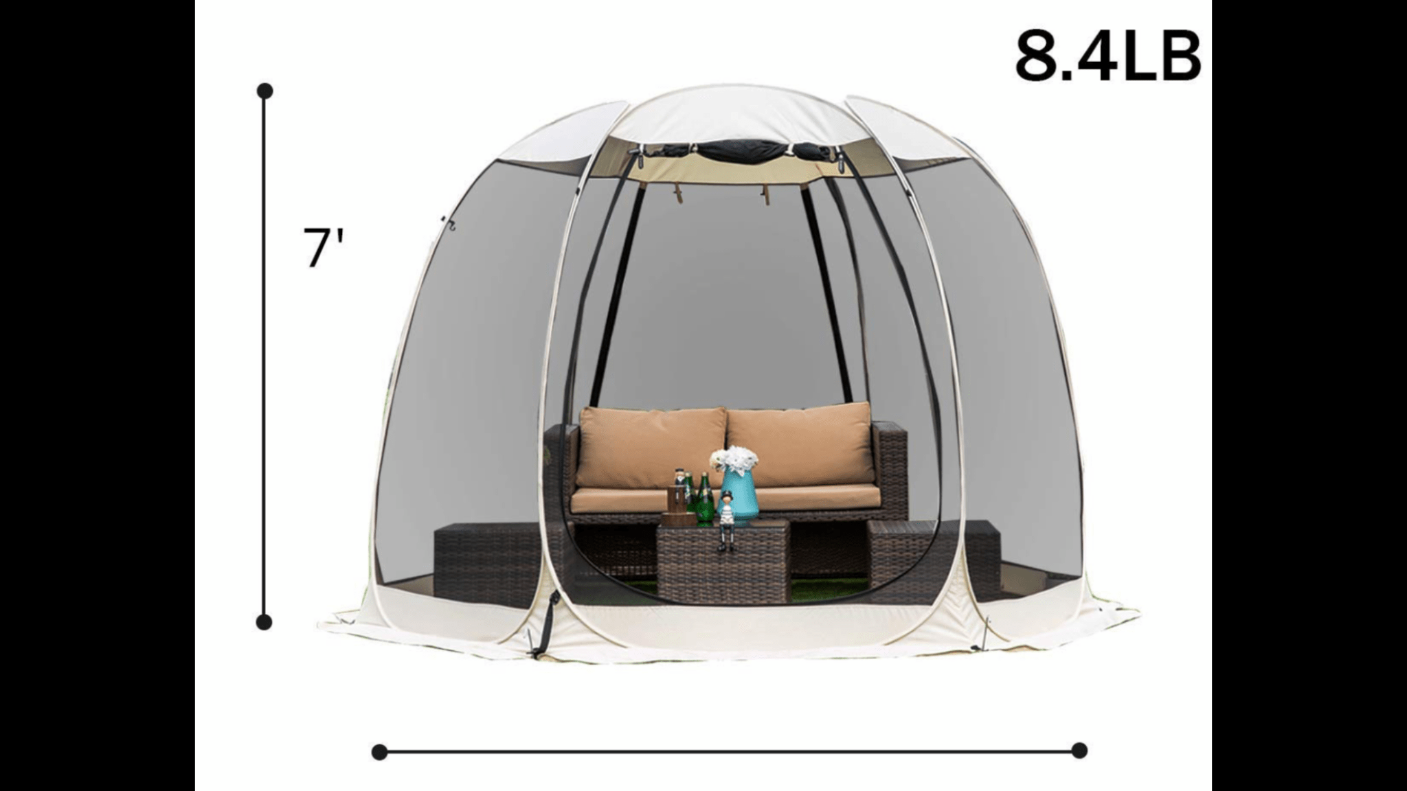 Pop Up Screen House Room 6-8 person Sun Shade Shelter Mesh Walls ...